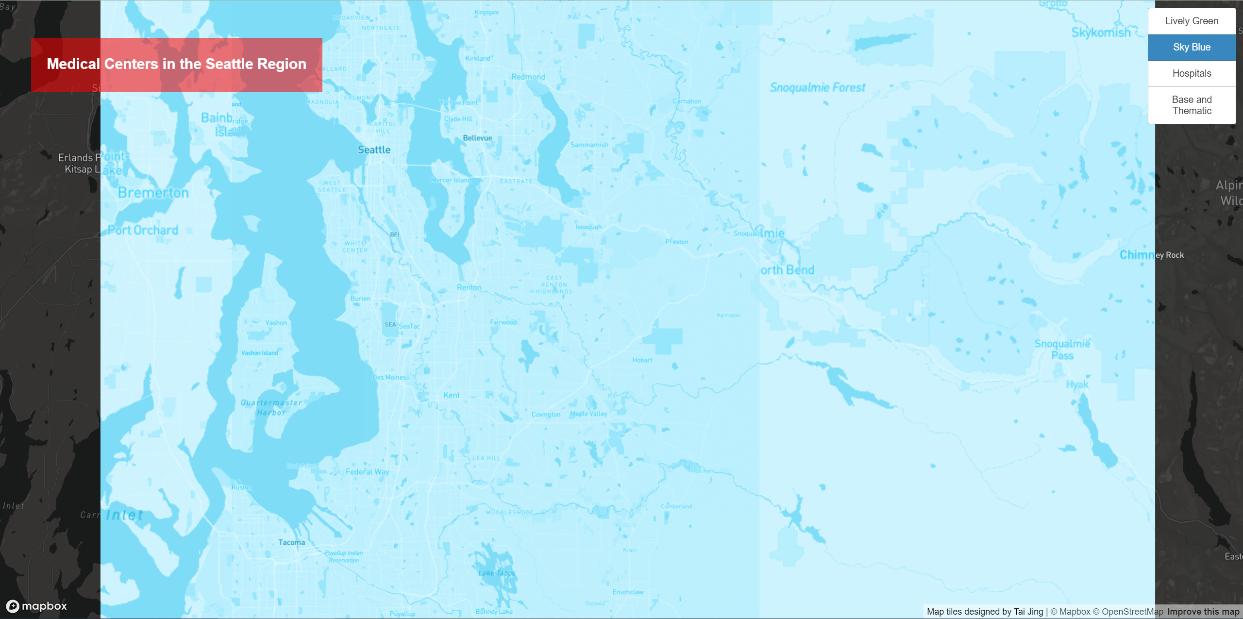 Seattle Medical Centers Map Tiles | Seattle-Medical-Centers-Map-Tiles