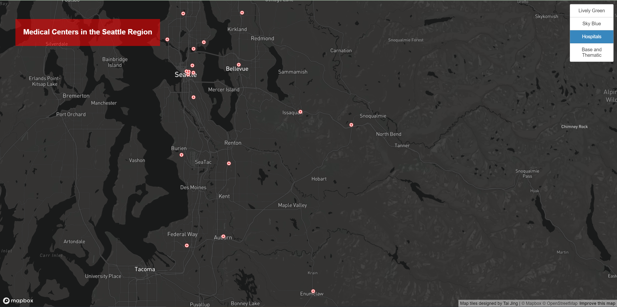 Seattle Medical Centers Map Tiles | Seattle-Medical-Centers-Map-Tiles